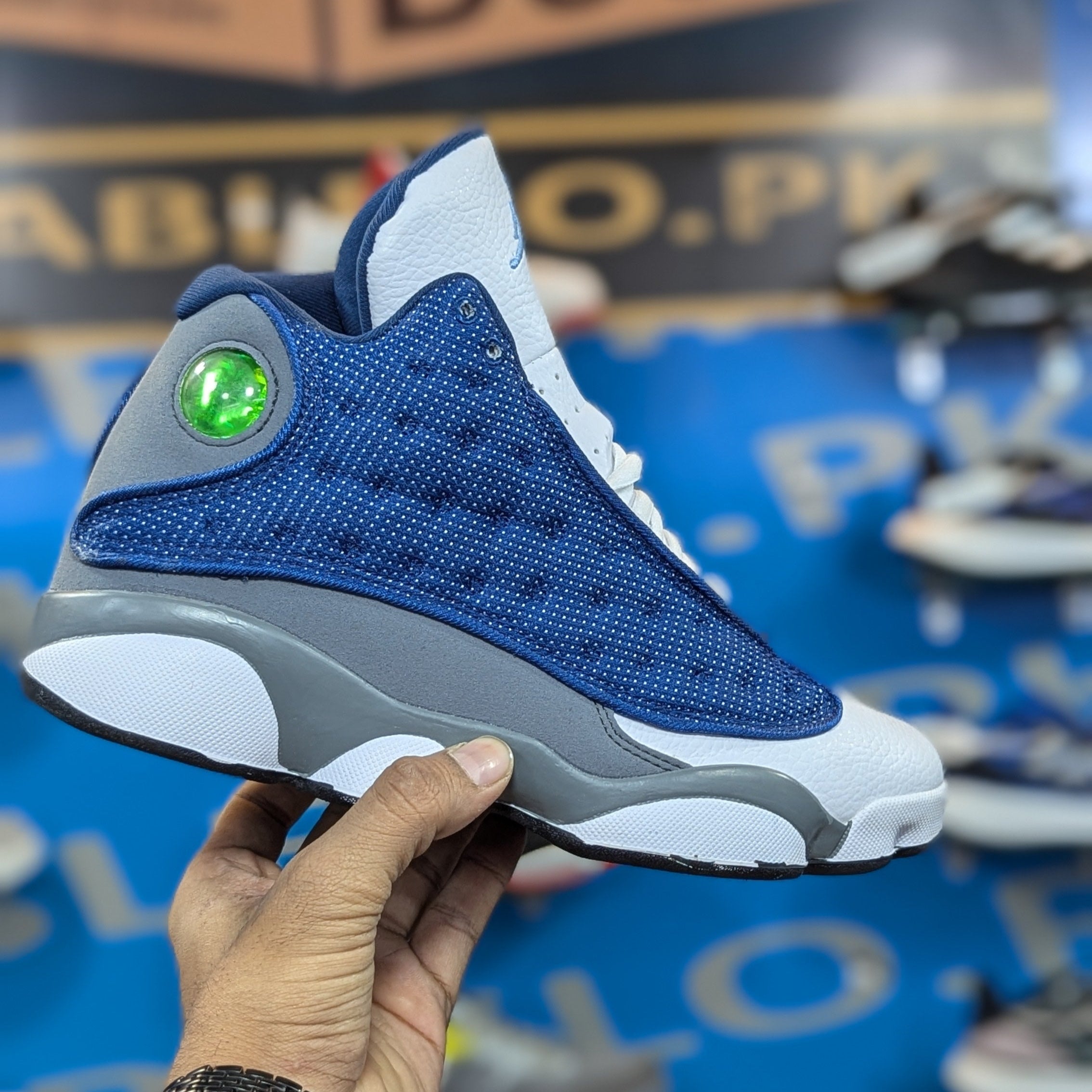 Jordan 13 White Blue Premium Quality (Dot Perfect)