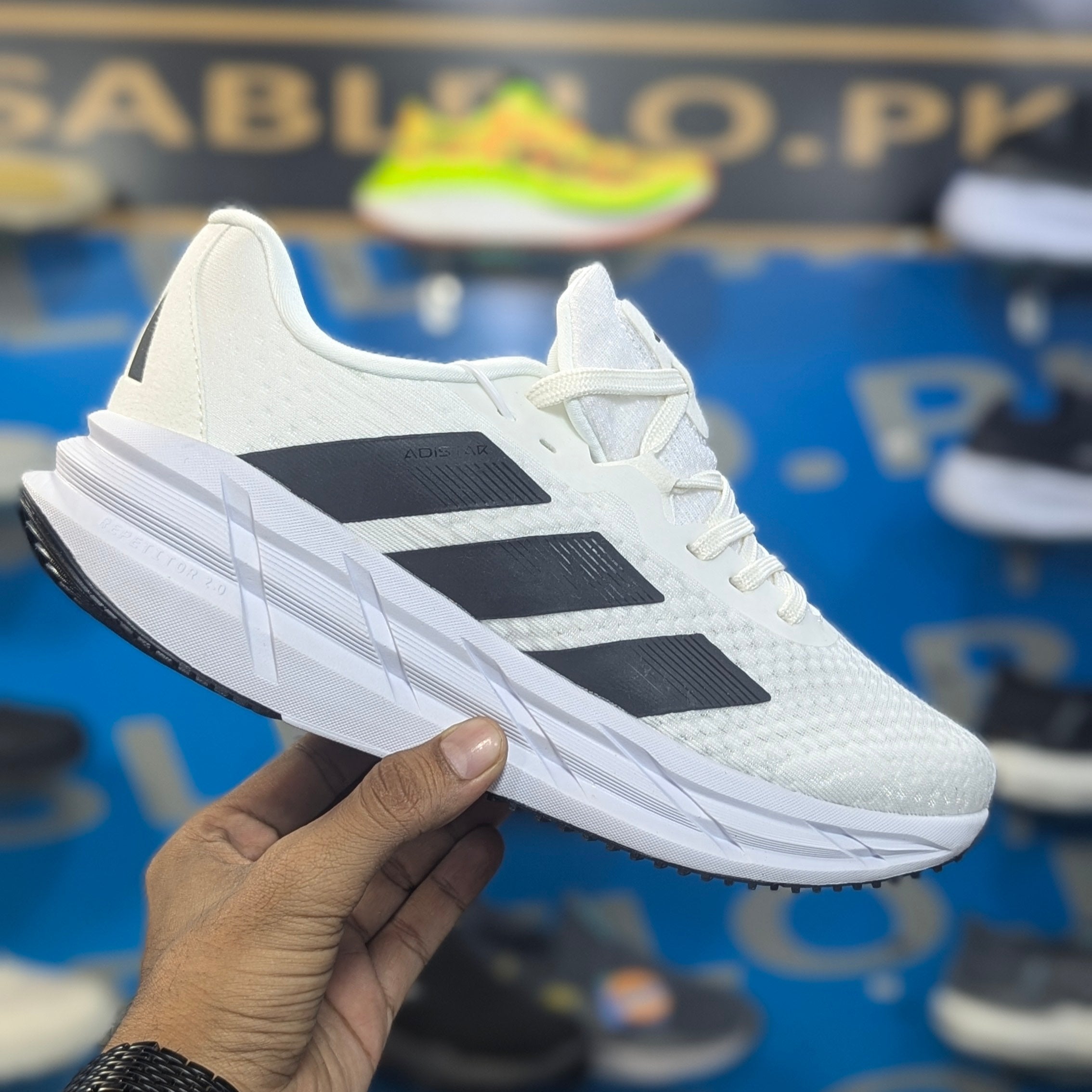 Adidas AdiStar White Black Premium Quality (Dot Perfect)